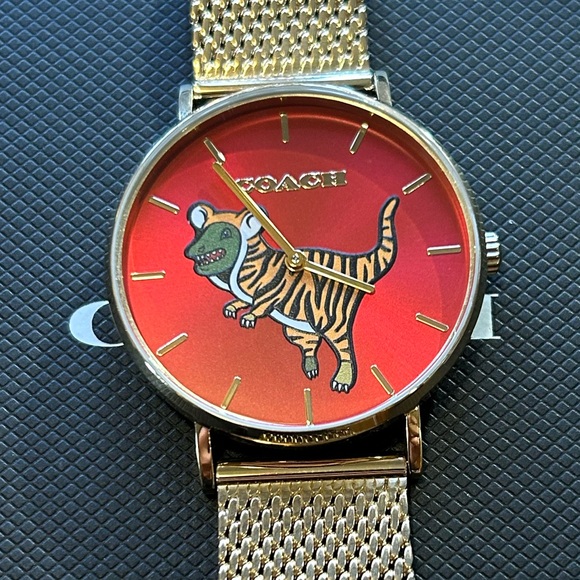 Coach | Accessories | Coach Perry Watch With 36mm Burgundyred Face With ...